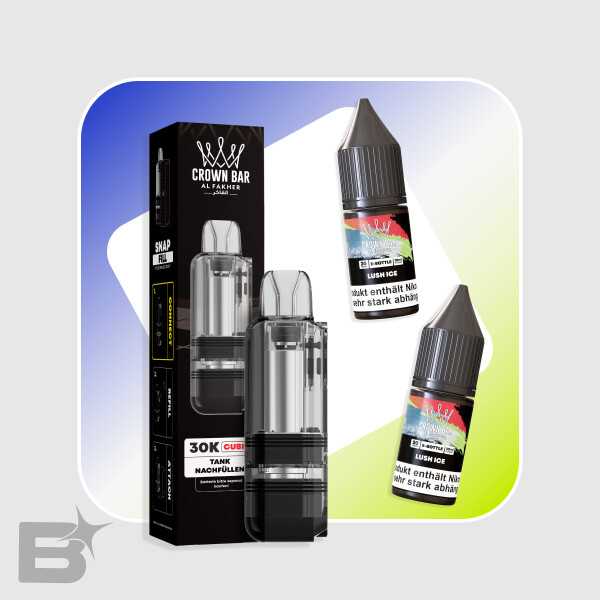 Al Fakher Cubic 30K Ersatzpod + 2x Snap Liquid - Alle Sorten 20mg